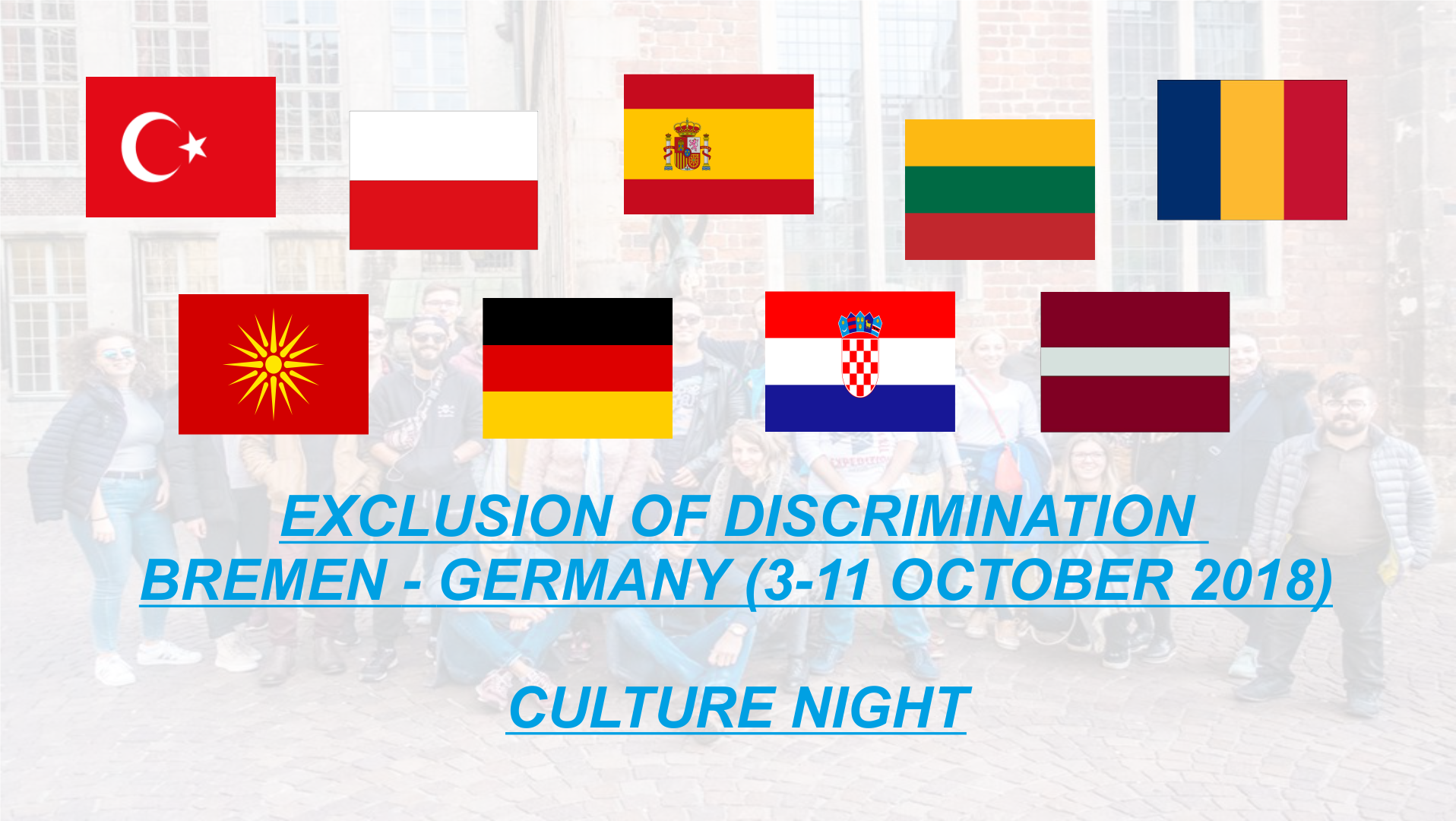 EXCLUSION OF DISCRIMINATION – BREMEN GERMANY (3-11 OCTOBER 2018) - Euro ...